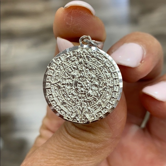Jewelry | New Solid Silver Aztec Sun Calendar Pendant | Poshmark